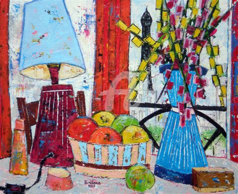 Le Rideau Rouge Pintura Por Jean Pierre Borderie Artmajeur
