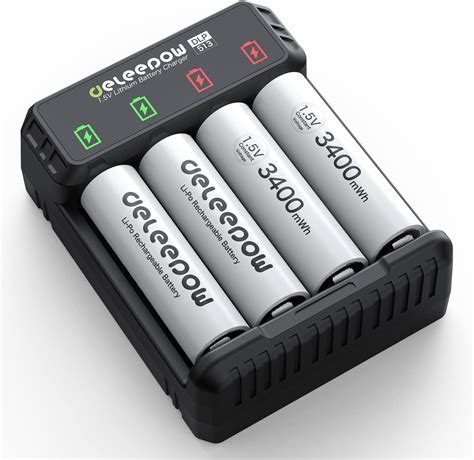 Amazon Deleepow Rechargeable AA Lithium Batteries 3400mWh With