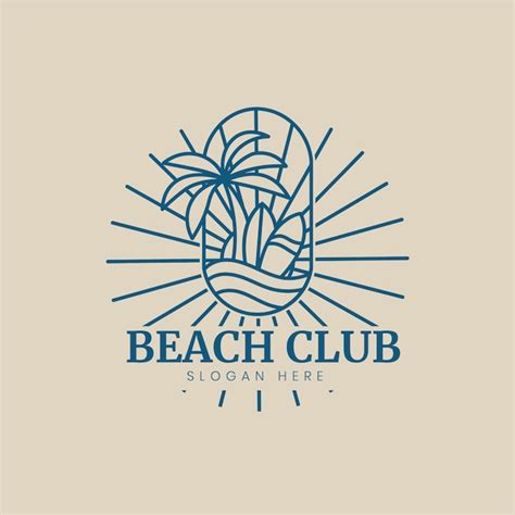 Plantilla De Logotipo De Club De Playa Vector Gratis