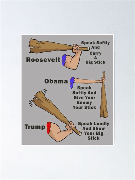 Speak Softly And Carry A Big Stick Roosevelt Obama Trump US