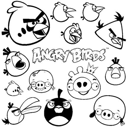 Dibujo De Angry Birds Para Colorear Y Pintar