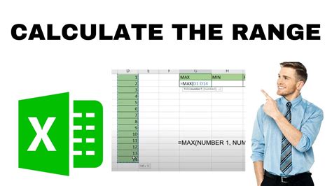 how to calculate the range in excel step by step youtube