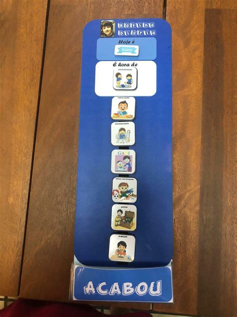 Autismo Quadro De Rotina Diária Vertical 25 Cards
