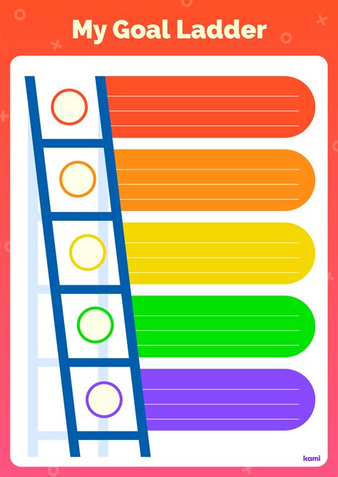 My Goal Ladder Colored For Teachers Perfect For Grades 1st 2nd