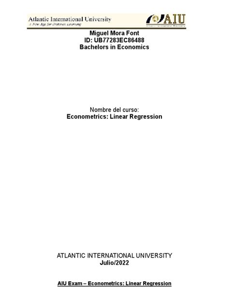 exam 2 linear regression pdf regression analysis least squares