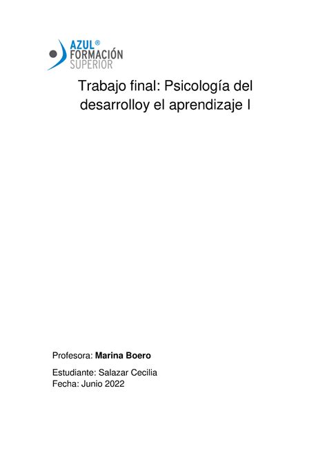 Salazar Cecilia Trabajo Final Psicologia Del Desarrollo Y Aprendizaje
