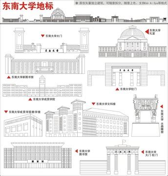 东南大学矢量建筑 其它 设计素材 设计模板 汇图网www huitu