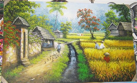 Lukisan Rumah Kampung Simple J Net USA