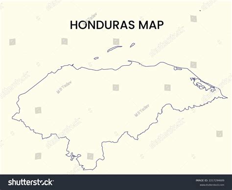 Map Of Honduras Outline Map Honduras Vector Royalty Free Stock