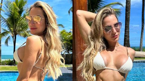 Gabi Martins posa de biquíni cavado e corpão sarado chama atenção
