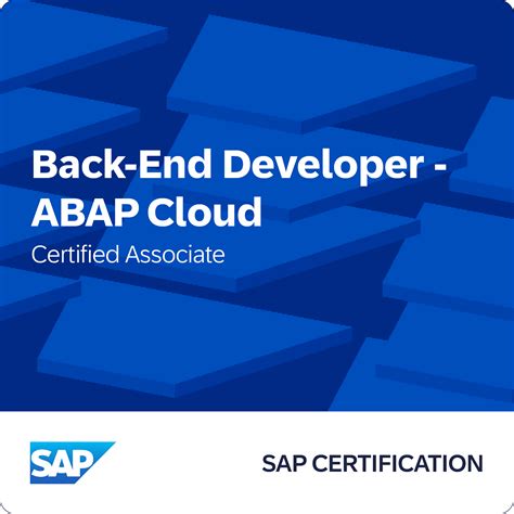 Sap Certified Associate Back End Developer Abap Cloud Credly