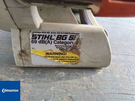 Stihl BG 55 Leaf Blower Qty 1 Michener Allen Auctioneering Ltd