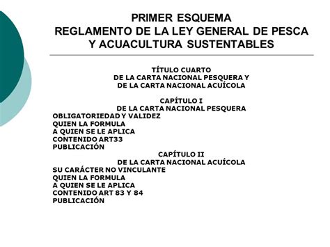 Reglamento De La Ley De Pesca Pesca Información