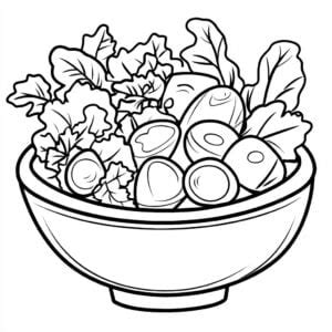 Dibujos Para Colorear De Ensaladas Un Derroche De Verduras