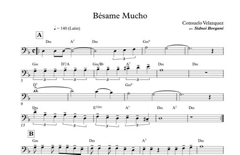 Bésame Mucho arr Sidnei Borgani Sheet Music Consuelo Velazquez