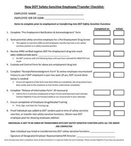 24 Free Printable Pre Employment Checklist Templates PDF Template