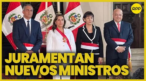 Dina Boluarte tomó juramento a nuevos ministros del Interior Trabajo y
