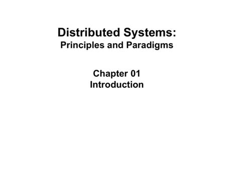 introduction to distributed systems