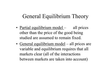 general equilibrium theory