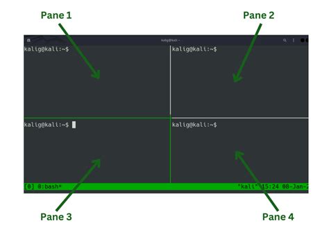 how to use ‘tmux terminal to access multiple terminals inside a single console geeksforgeeks