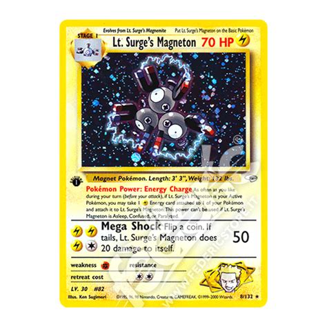 008 132 Lt Surges Magneton Holo Prima Edizione ENG MINT