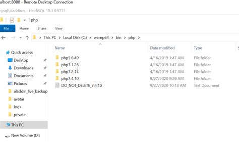 WampServer Doesn T Update The PHP Version List Stack Overflow