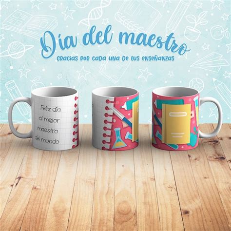 Diseños para sublimar Tazas Pack 40 Día del maestro Vol 2