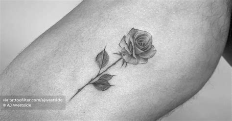 Micro Realistic Rose Tattoo On The Inner Arm