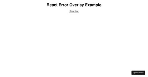 Error Boundary Codesandbox