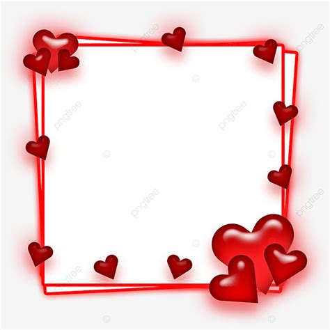 Feliz Dia De San Valentin Marco De Corazon 3d PNG Dibujos Dia De San