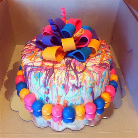 Paint Splatter Cake By Ferris Sweets Co Of Boise Idaho Facebook