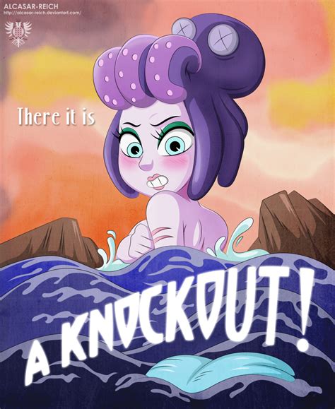 Rule 34 Alcasar Reich Bikini Malfunction Blue Eyes Blush Cala Maria Cuphead Game Embarrassed