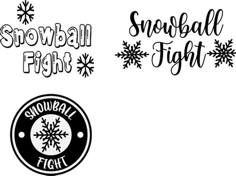 Printable Snowball Fight Sign