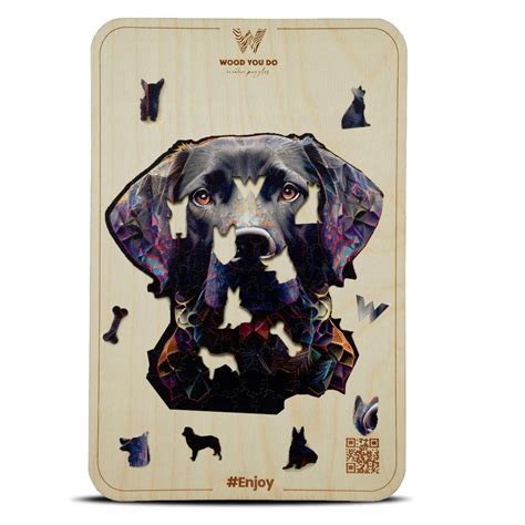Puzzle drewniane PIES Labrador 100 elementów M Wood You Do Sklep