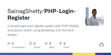 Github Sainagshetty Php Login Register A Simple Login And Register