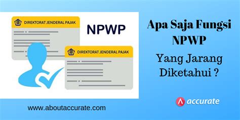 Npwp Fungsi Npwp Wajib Pajak Lapor Pajak Nomor Pokok Wajib Pajak