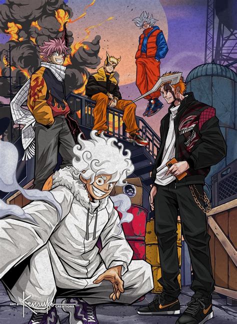 Son Goku Uzumaki Naruto Monkey D Luffy Kurosaki Ichigo And Natsu