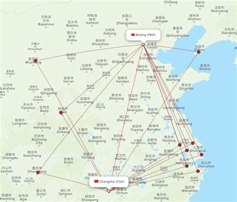 All Flight Routes From Beijing To Changsha Pkx To Csx Flight Routes