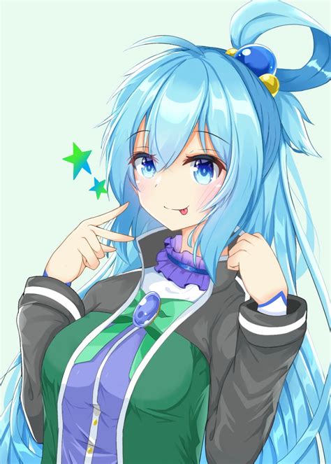 Aqua And Satou Kazuma Kono Subarashii Sekai Ni Shukufuku Wo Drawn By