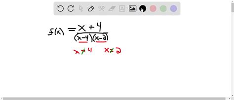 solved determine where the function m x x 4 x 4 x 2 is continuous the function is