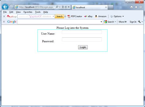 A Typical Login Page For A Web Application In C Tutorial Example