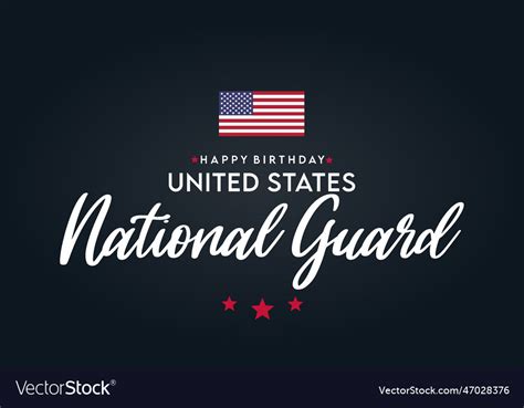 United States National Guard Birthday Royalty Free Vector