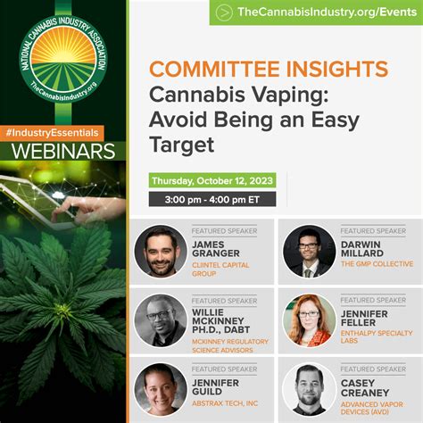 Cannabis Vaping Manufacturing Risk Management Ncia Webinar