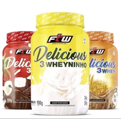 Delicious 3Whey FTW 900g Whey Protein Magazine Luiza