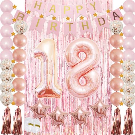 Buy Th Birthday Decorations Th Birthday Party Supplies Rose Gold