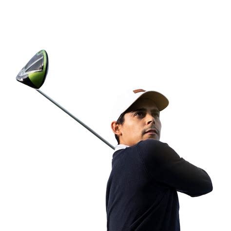 Free PSD View Of Male Golf Player