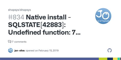 Native Install SQLSTATE 42883 Undefined Function 7 ERROR Function