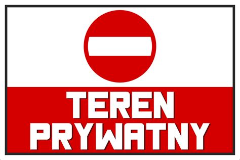 Tabliczka TEREN PRYWATNY 30x20cm PCV MOCNA W 02 Cena Opinie