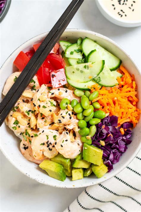 Easy Shrimp Poke Bowl Get On My Plate