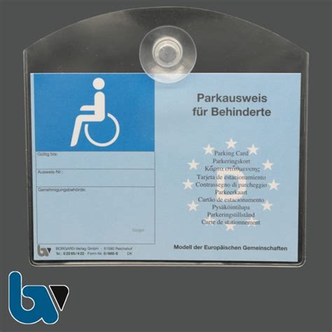 Borgard Verlag Shop Ausweishülle mit Saugnapf für Parkausweise